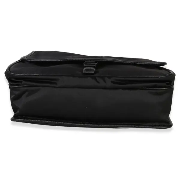 Prada Nylon Saffiano Logo Buckle Messenger Bag