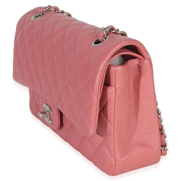 Chanel Quilted Lambskin Classic Double Flap Bag - Pink