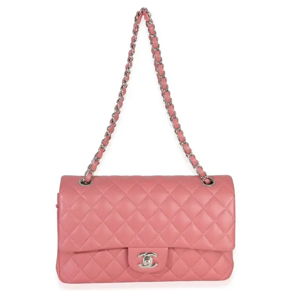 Chanel Quilted Lambskin Classic Double Flap Bag - Pink