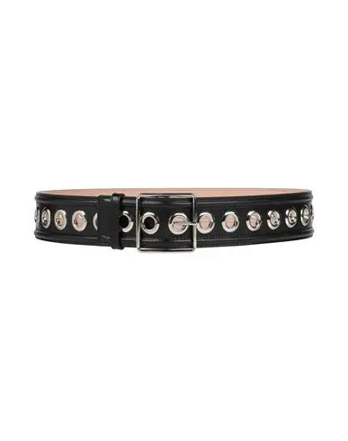 Alexander McQueen Belt With Metal Appliqués - Black