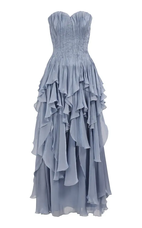 Aje Gleam Ruched Gown