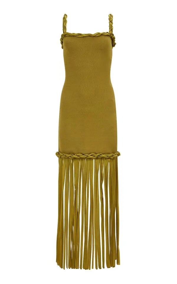 Aje Ribiona Knitted Midi Dress