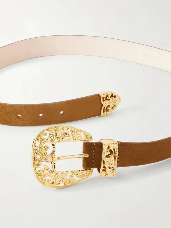 DEHANCHE Versaille Suede Belt - Brown