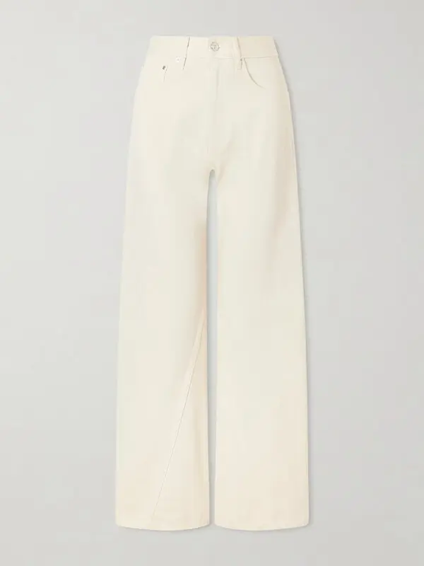 ANINE BING Brie High-rise Wide-leg Jeans - Yellow