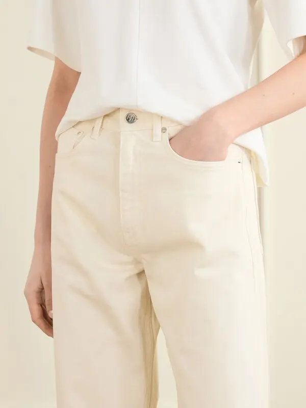 ANINE BING Brie High-rise Wide-leg Jeans - Yellow