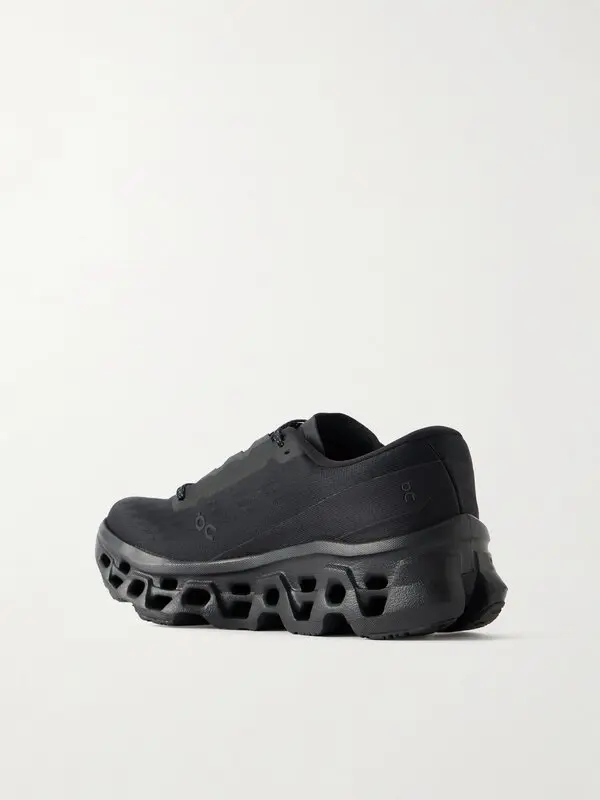 On Cloudmonster 3 Rubber-trimmed Mesh Sneakers - Black