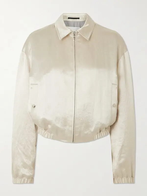 Maria Mcmanus Hammered Satin Bomber Jacket