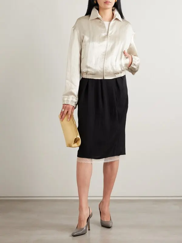 Maria Mcmanus Hammered Satin Bomber Jacket