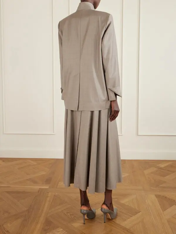 Sasuphi Lauren Belted Wool-twill Blazer