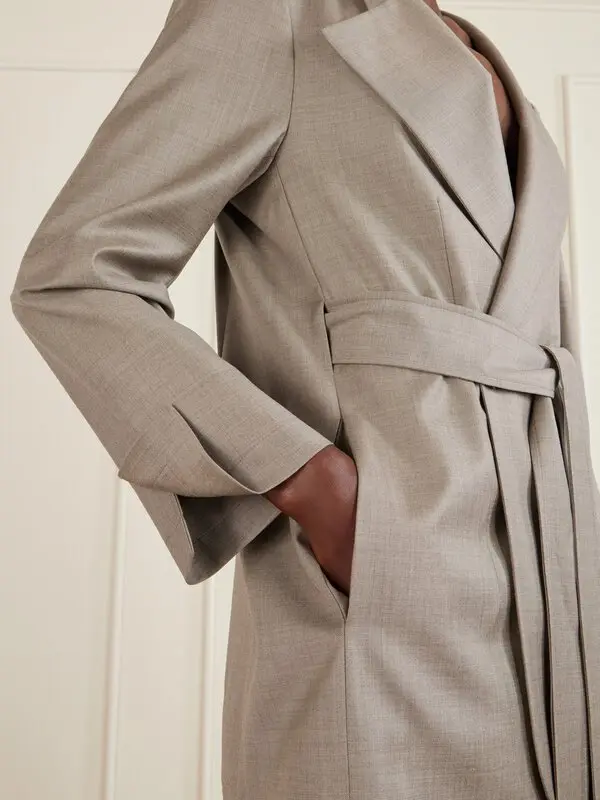 Sasuphi Lauren Belted Wool-twill Blazer