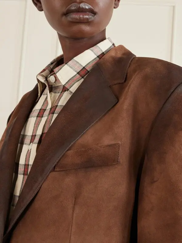 Acne Studios Distressed Suede Blazer