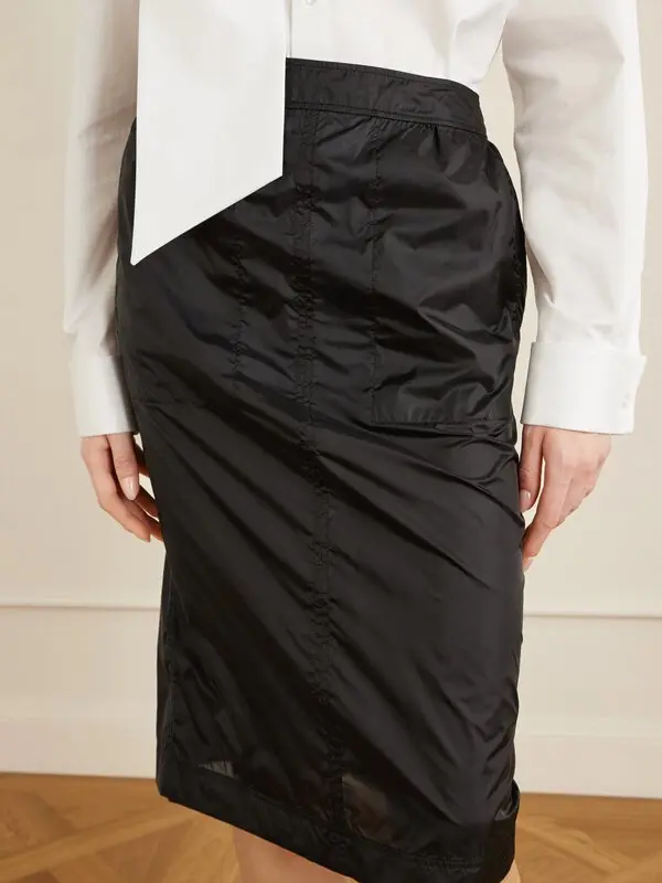 Saint Laurent Woven Midi Skirt