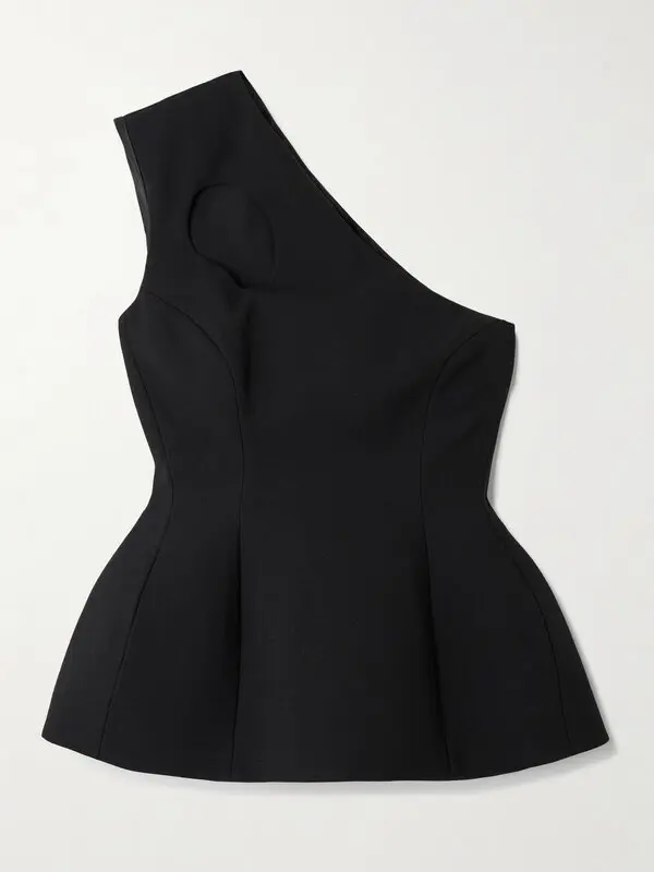 ROKSANDA Vala One-shoulder Cutout Crepe Top