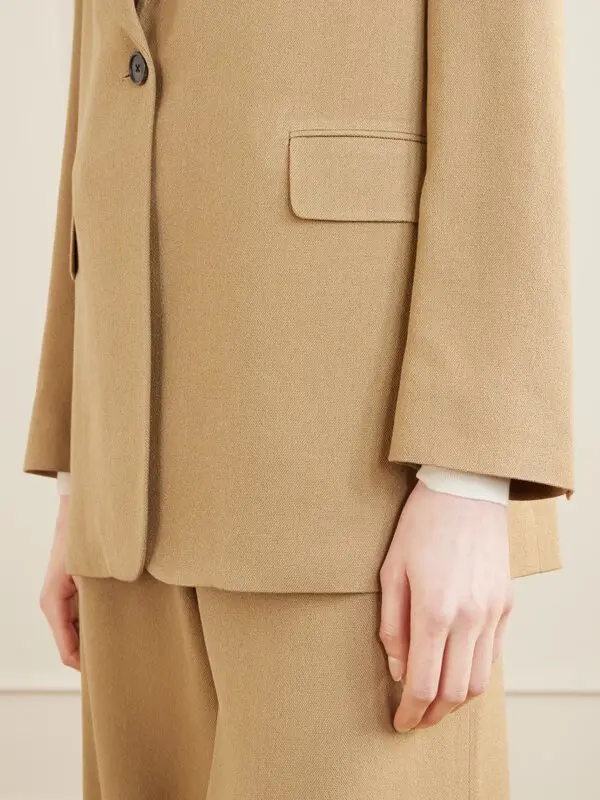 THE ROW Ezri Silk Blazer - Neutrals