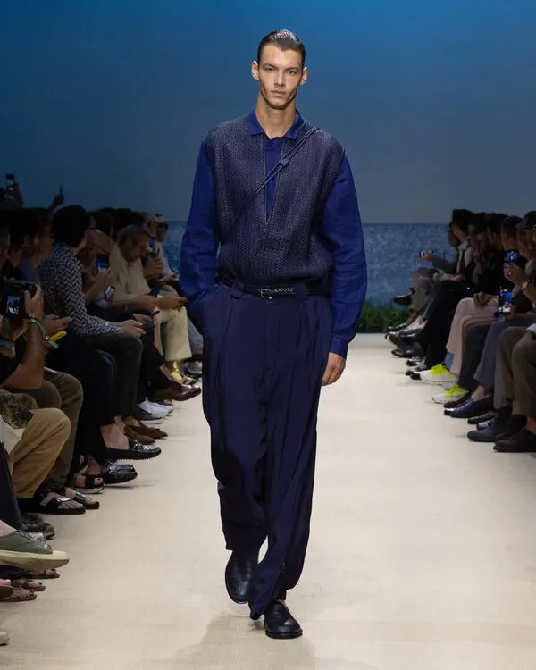 Giorgio Armani Linen Shirt With Asymmetric Closure