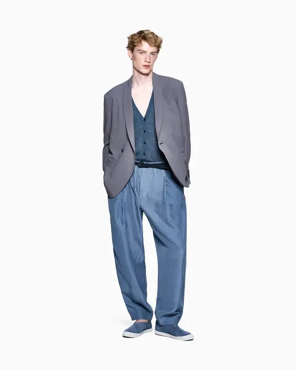 Giorgio Armani Single-breasted Suit In Viscose Cannet