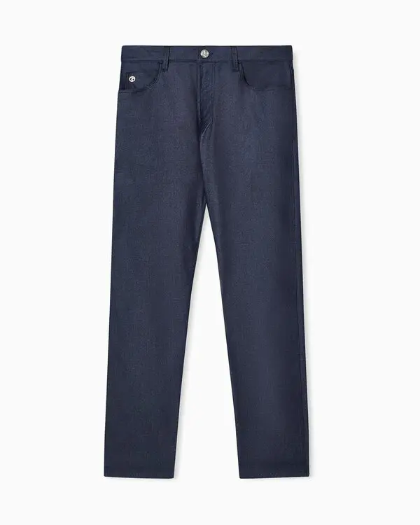 Giorgio Armani Stretch Cotton Denim Twill Jeans - Blue
