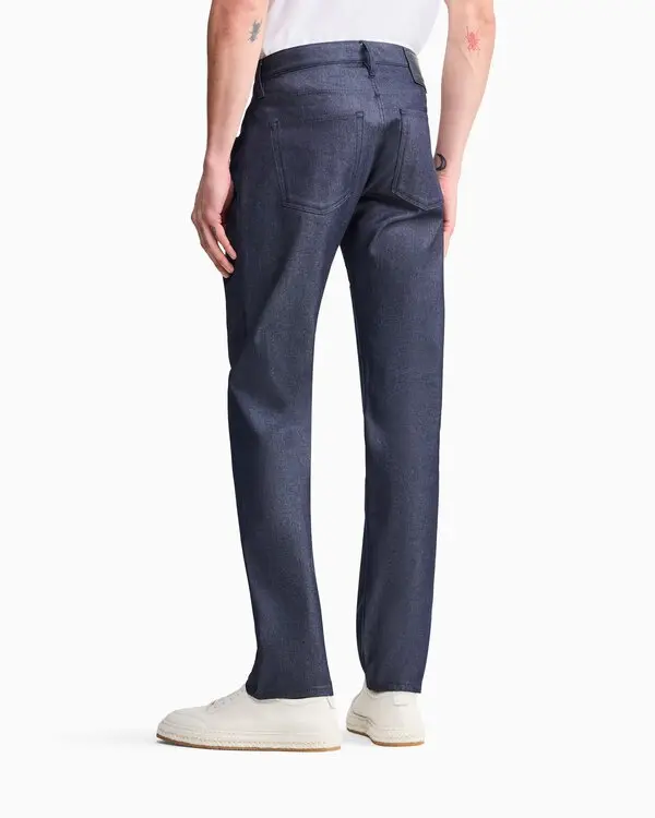 Giorgio Armani Stretch Cotton Denim Twill Jeans - Blue