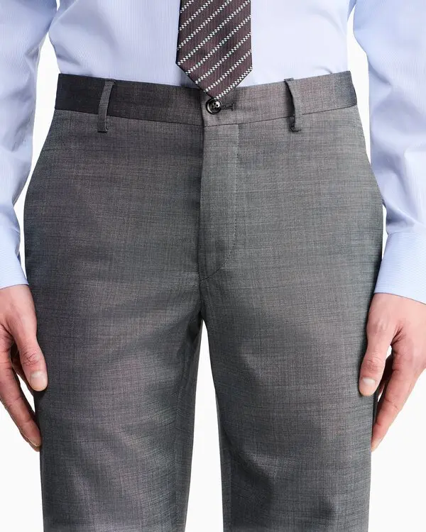 Giorgio Armani Soho Line Single-breasted Suit In Wool And Silk - Black