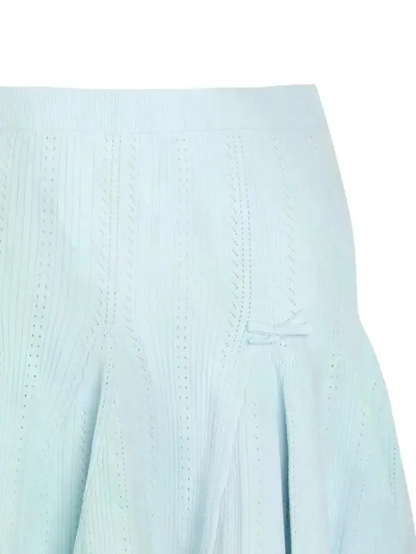LoveShackFancy Meryl Bow-detail Mini Skirt