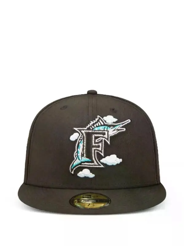 New Era 59fifty Mlb Florida Marlins Comic Cloud Cap - Black