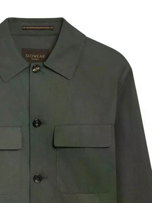 SLOWEAR Patch-pocket Shirt Jacket