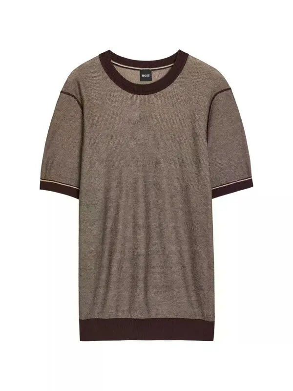 BOSS Textured Short-sleeve T-shirt