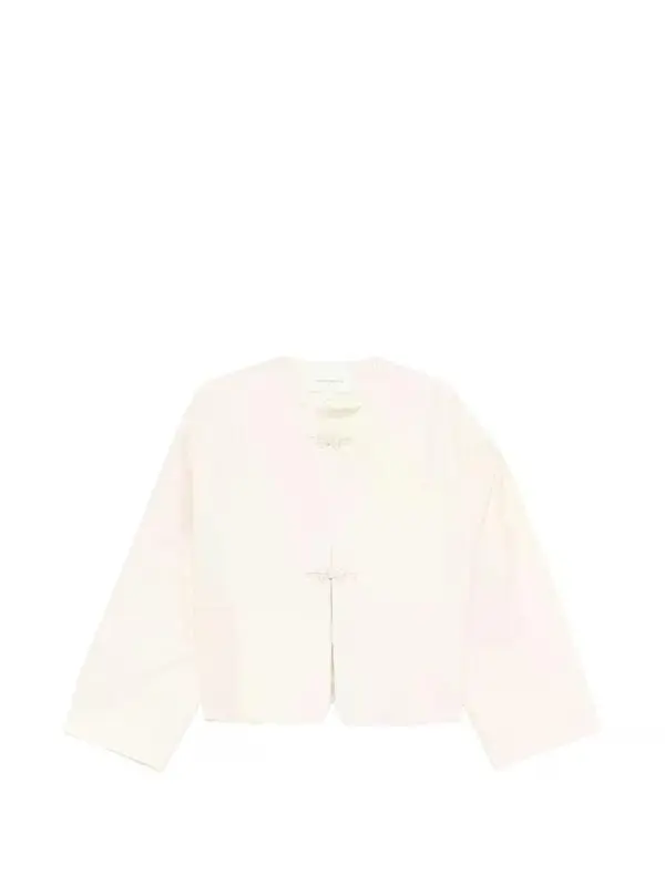 VIKTORIA CHAN Flower-appliqué Jacket - Neutrals