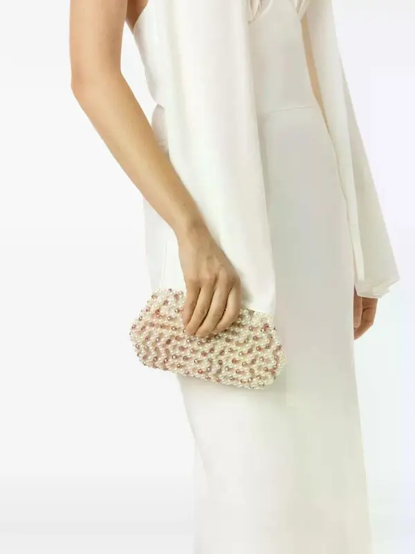 0711 TBILISI Lizzie Beaded Clutch - Neutrals