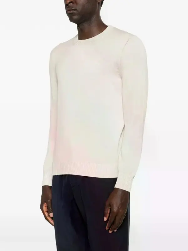 GRAN SASSO Crew-neck Knitted Sweater - White