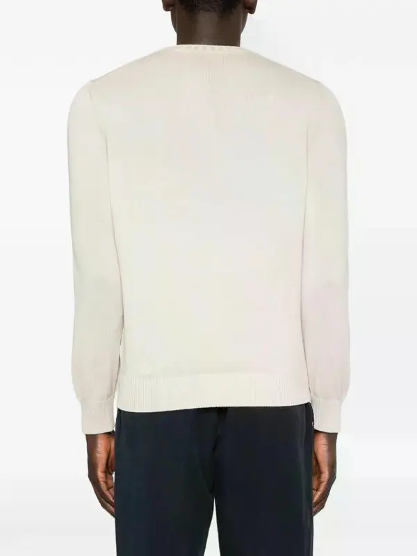 GRAN SASSO Crew-neck Knitted Sweater - White