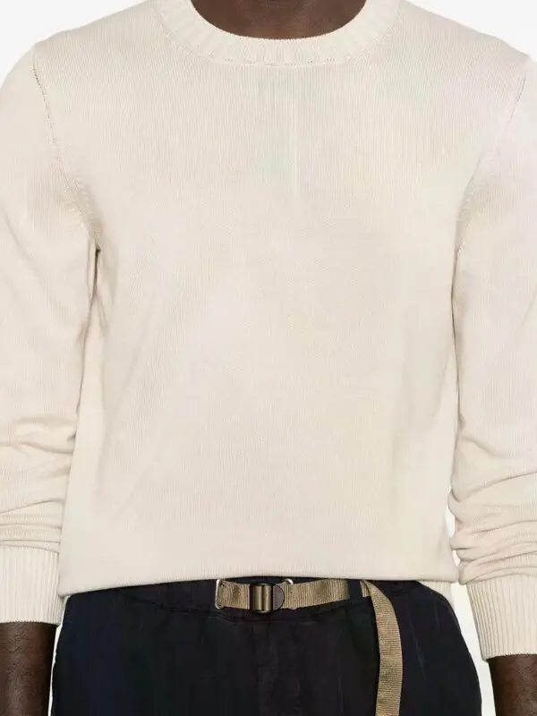GRAN SASSO Crew-neck Knitted Sweater - White