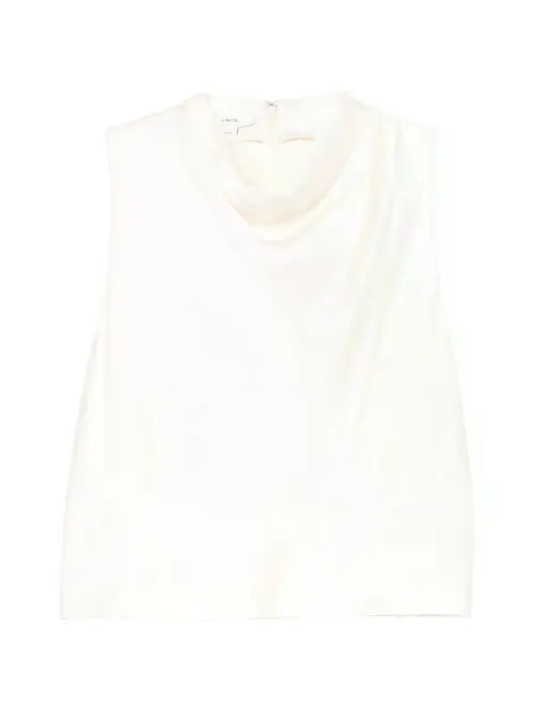 Vince Cowl-neck Sleeveless Top - Neutrals
