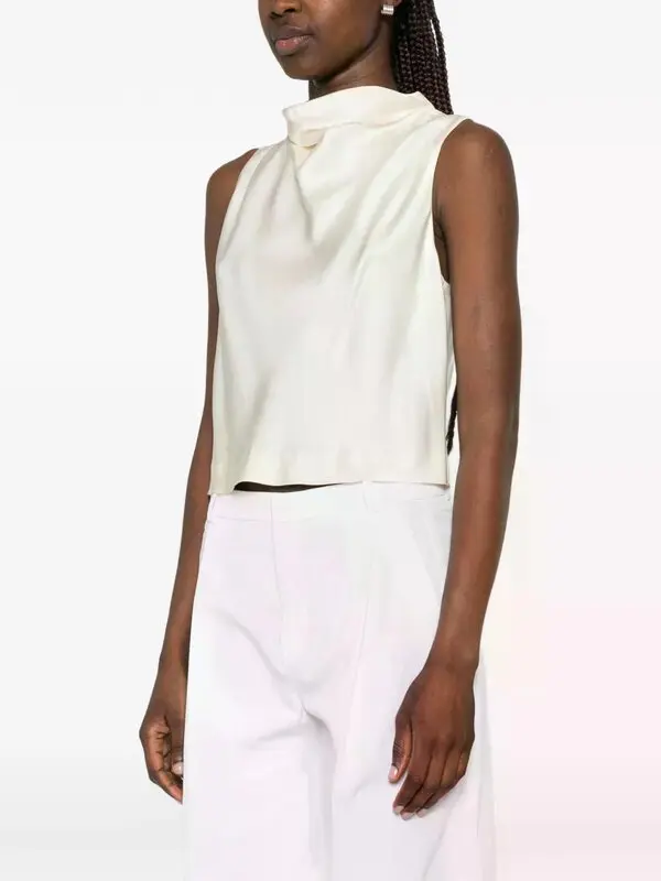 Vince Cowl-neck Sleeveless Top - Neutrals