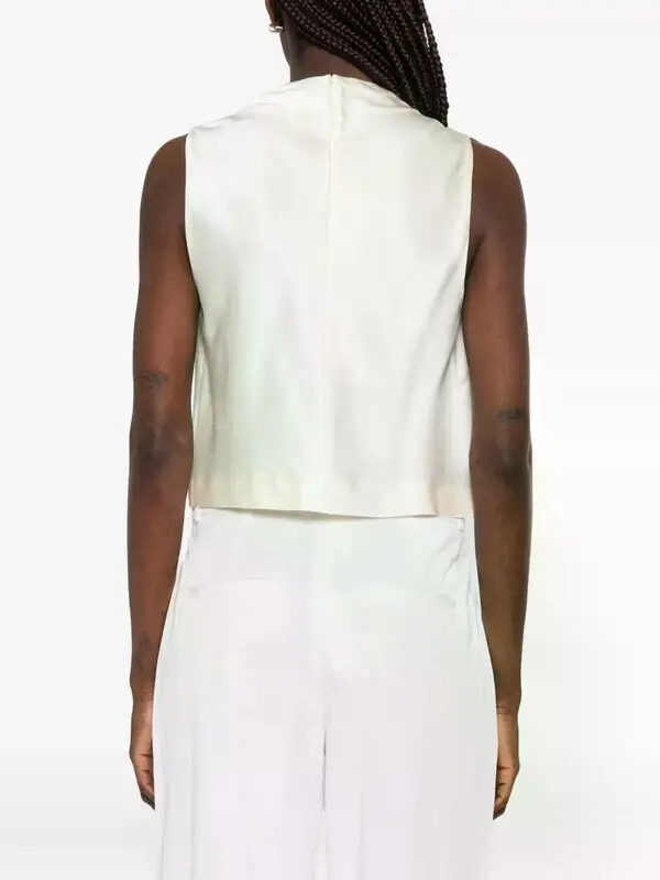 Vince Cowl-neck Sleeveless Top - Neutrals