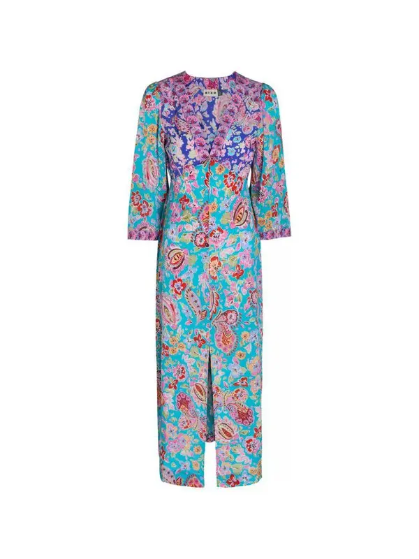 Rixo Dahlia Floral-print Silk Midi Dress