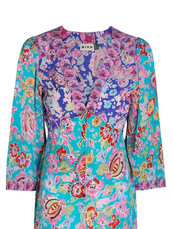 Rixo Dahlia Floral-print Silk Midi Dress