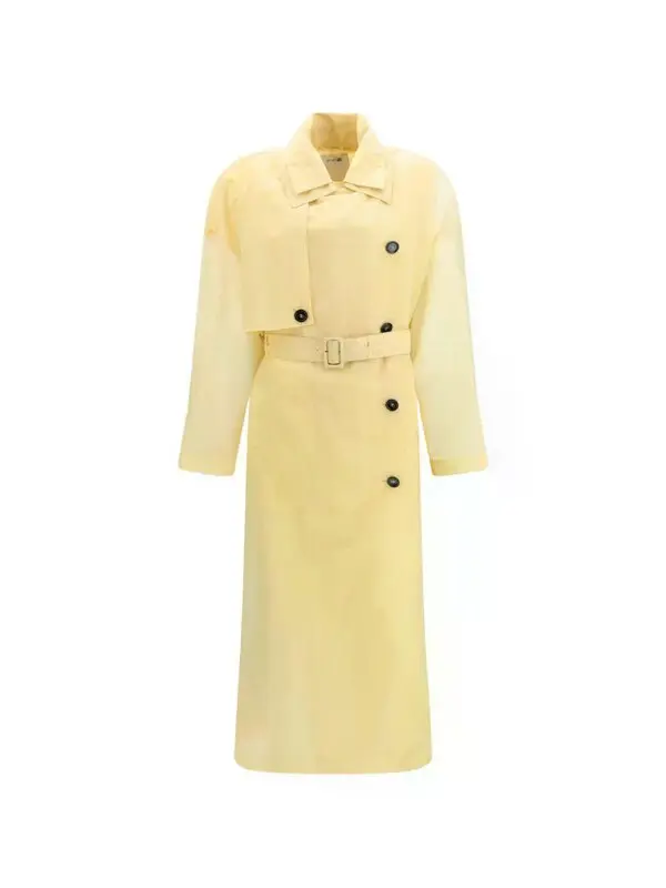 Sportmax Fata Belted Trench Coat - Yellow