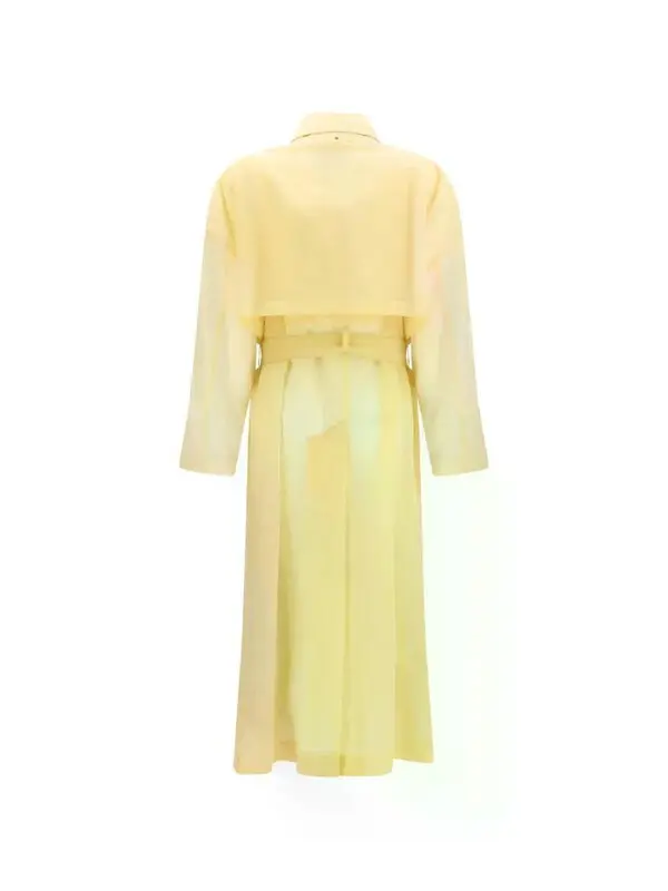 Sportmax Fata Belted Trench Coat - Yellow