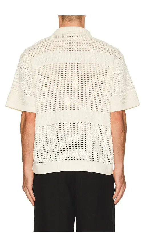 Obey Zach Knitted Shirt In Cream - Unbleached