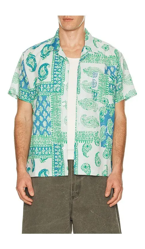 Obey Mayer Woven Shirt In Blue