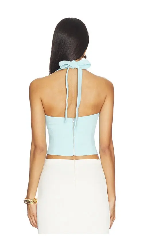 Bardot Deserae Halter Neck Top - Aqua