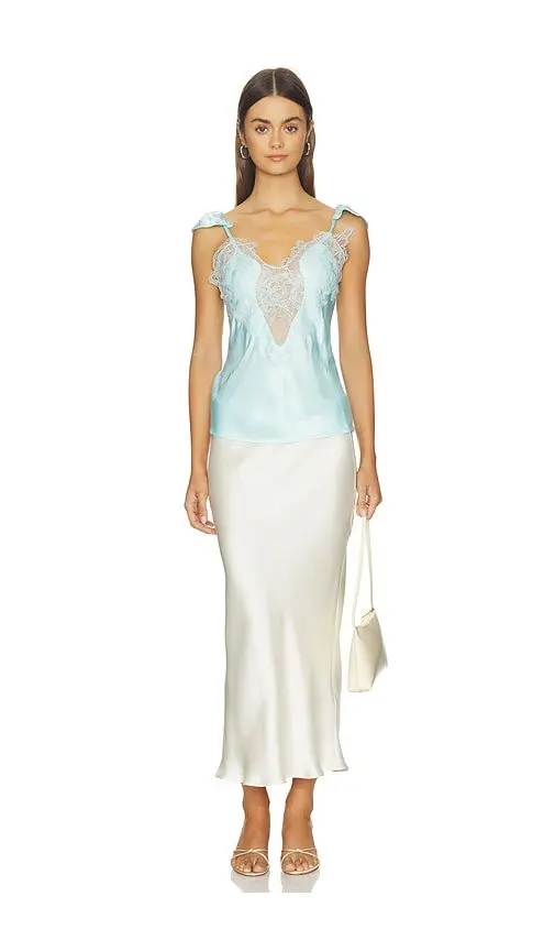 Bardot Ivy Lace Detail Camisole - Aqua