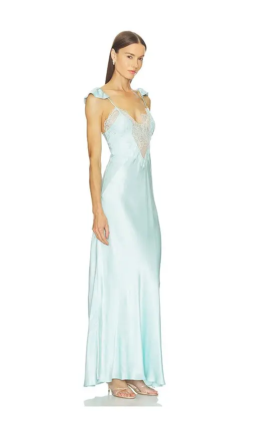 Bardot Ivy Lace Detail Maxi Dress - Aqua