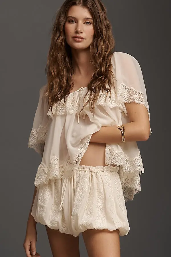 For Love & Lemons Juniper Bloomers - Vintage Cream