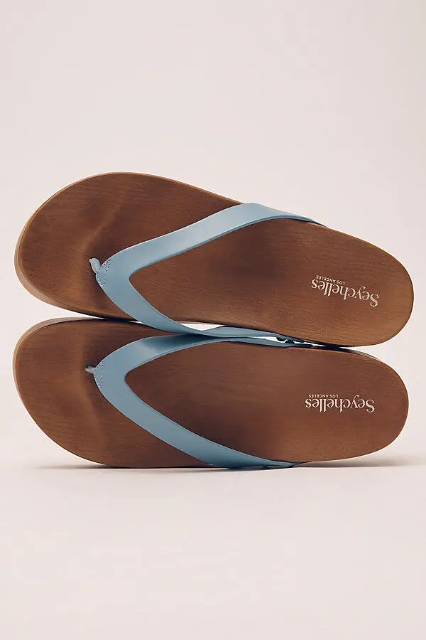 Seychelles Platform Flip-flop Sandals - Light Blue