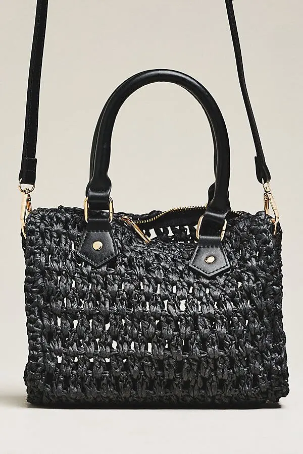 Anthropologie Berrie Mini Raffia Hand Bag