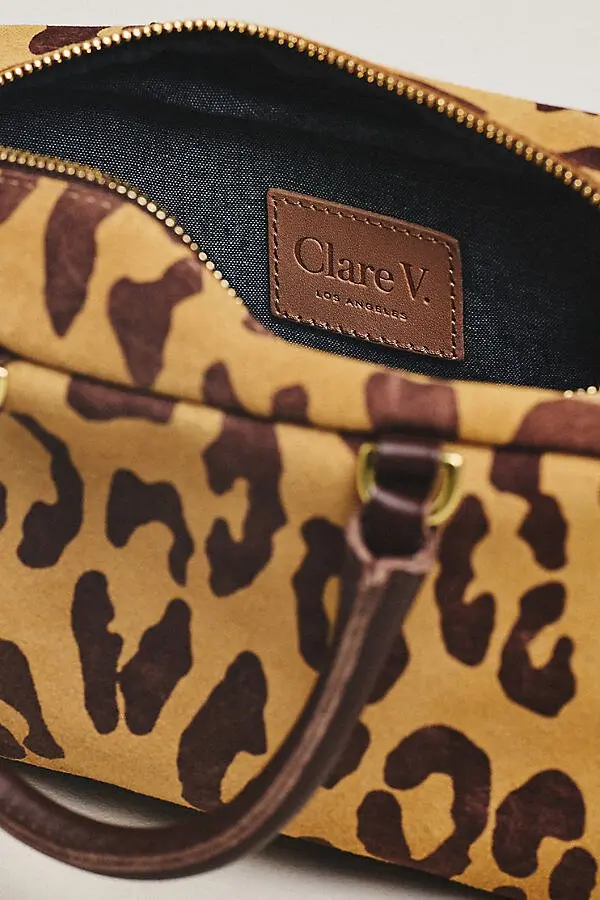 Clare V. Petite Claudine Satchel - Brown Pattern
