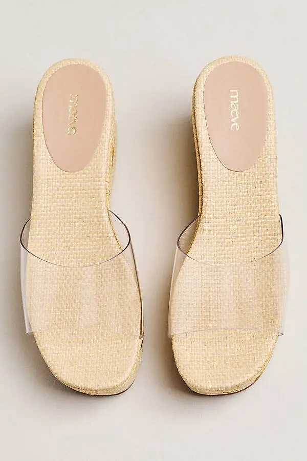 Maeve Embroidered Pvc Platform Sandals