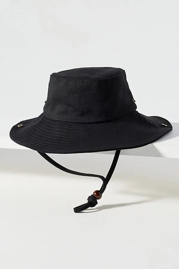 WYETH Drawstring Bucket Hat - Black